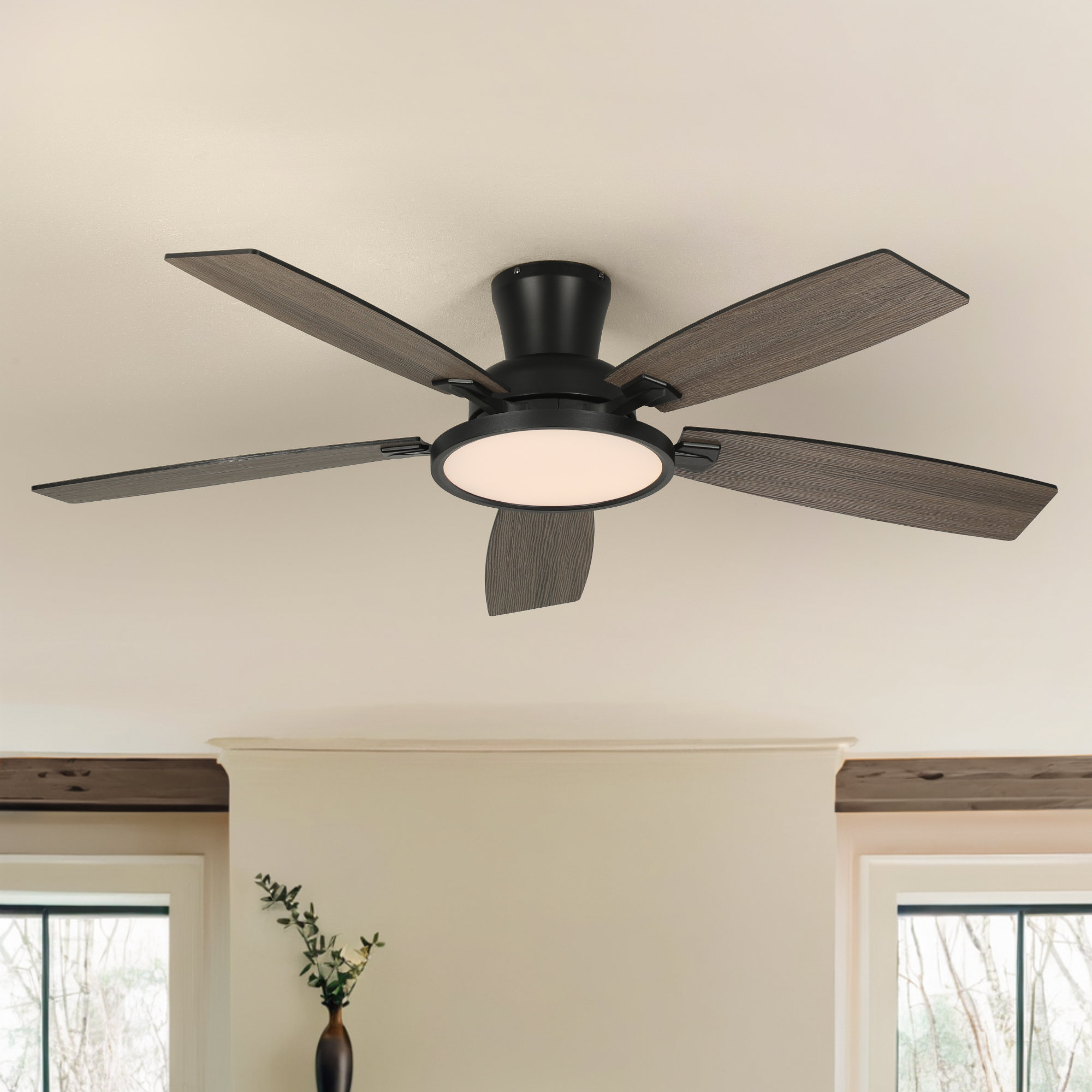 Wrought Studio™ Karlena 52'' Modern Farmhouse Dimmable Ceiling Fan with ...