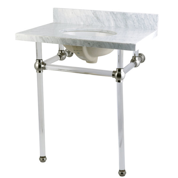 Kingston Brass Templeton 30-Inch Vanity Top with Clear Acrylic Legs (8 ...
