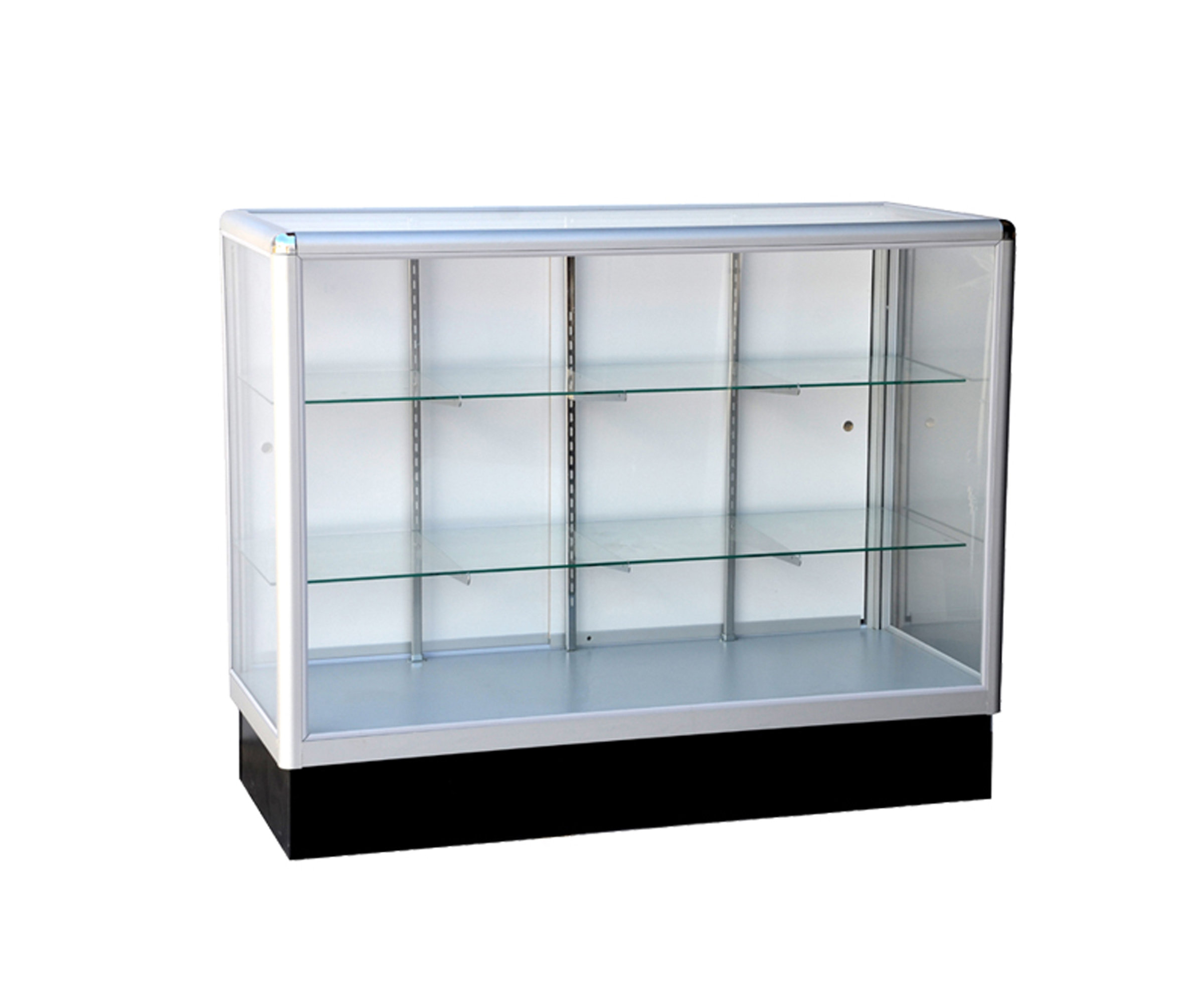 FixtureDisplays Aluminum Showcase Full Vison 70 inch Frame Shelf Retail ...