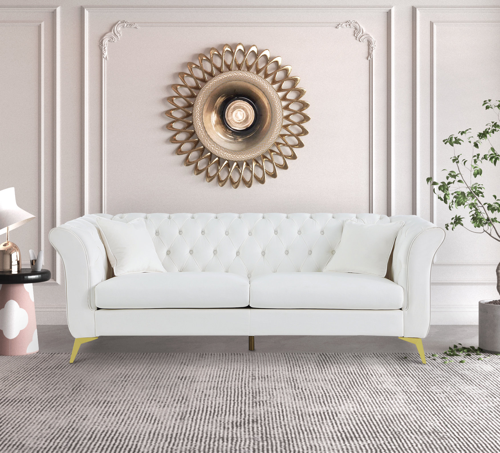House of Hampton® Ganyn 87'' Velvet Sofa | Wayfair