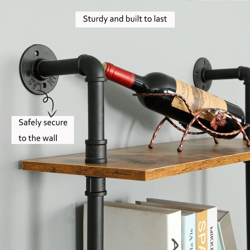 Williston Forge Industrial Pipe Shelving, 6-Tier Pipe Shelves Ladder ...