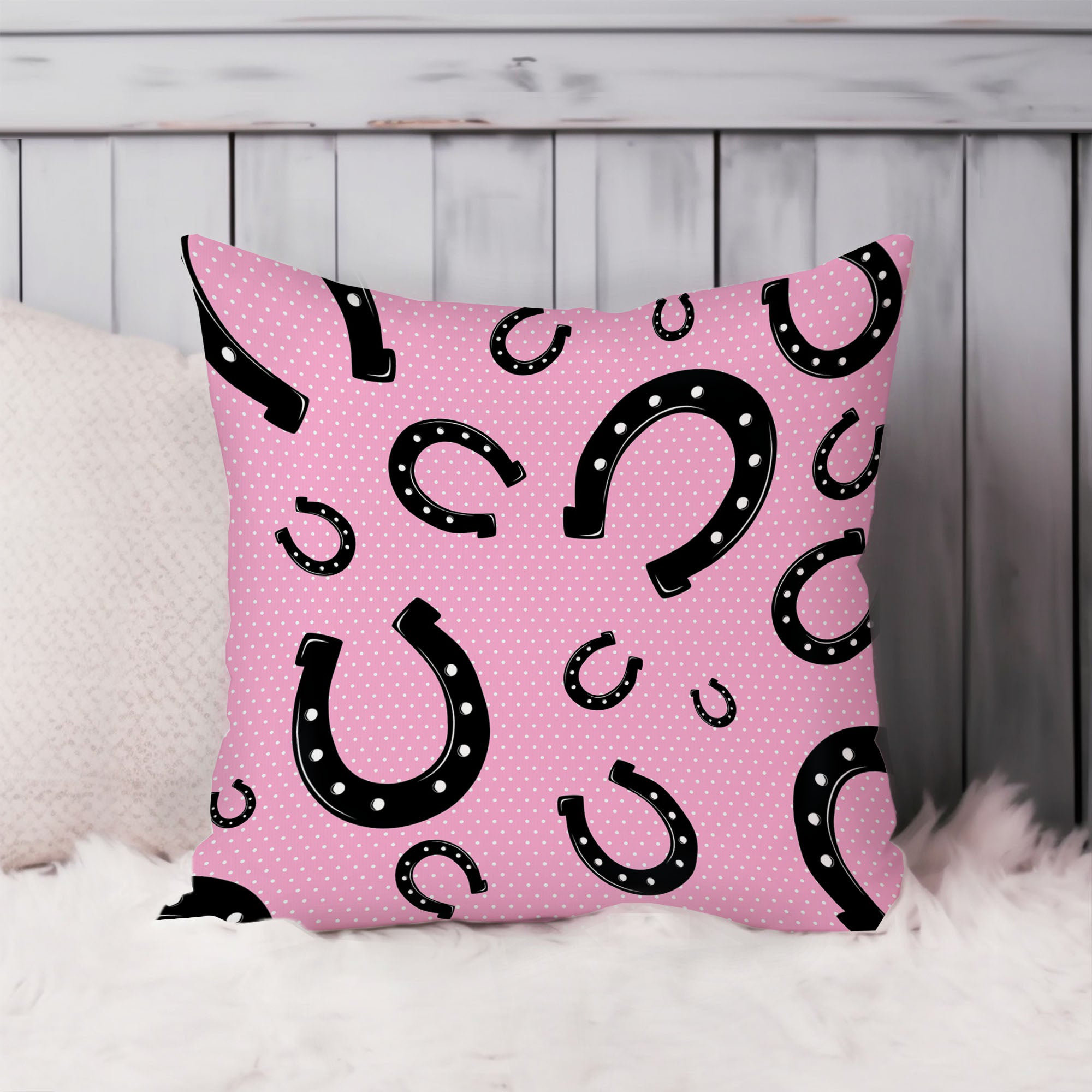 Ethan Taylor Western Horseshoe Rodeo Pattern Southwestern Throw Pillow ...