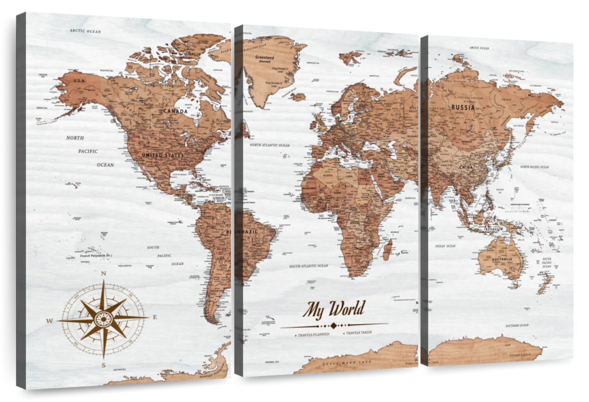 Elephant Stock My World Travel Map Push Pin III | Wayfair