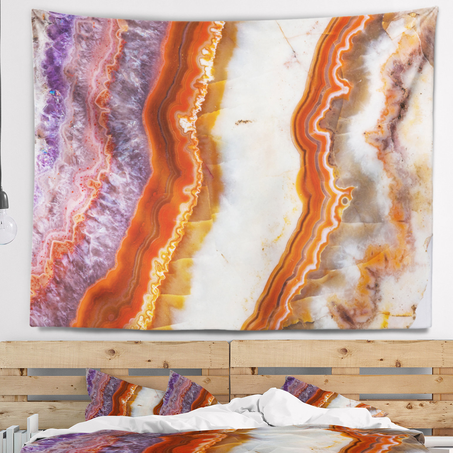 The Twillery Co.® Corwin Colorful Stone Stripes Tapestry | Wayfair