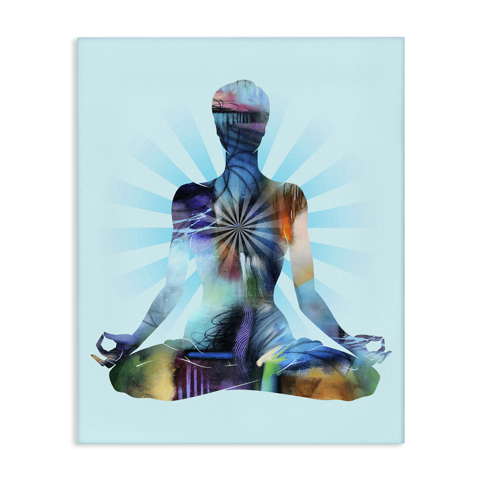 Latitude Run® Zen Meditation Pose Canvas Wall Art by Tim Parker | Wayfair