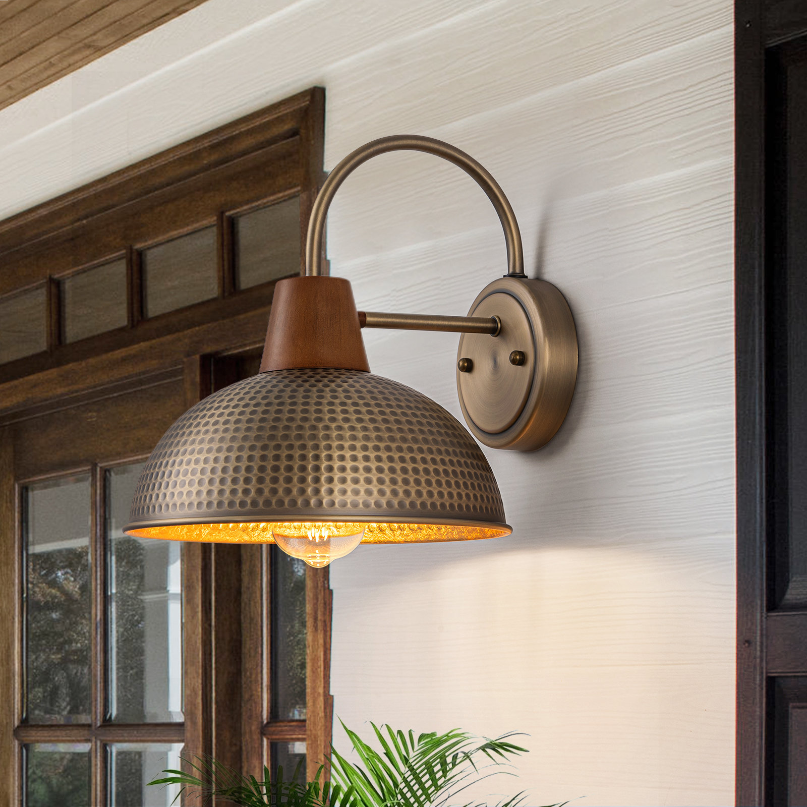 17 Stories Outdoor Gooseneck Barn Wall Light | Wayfair