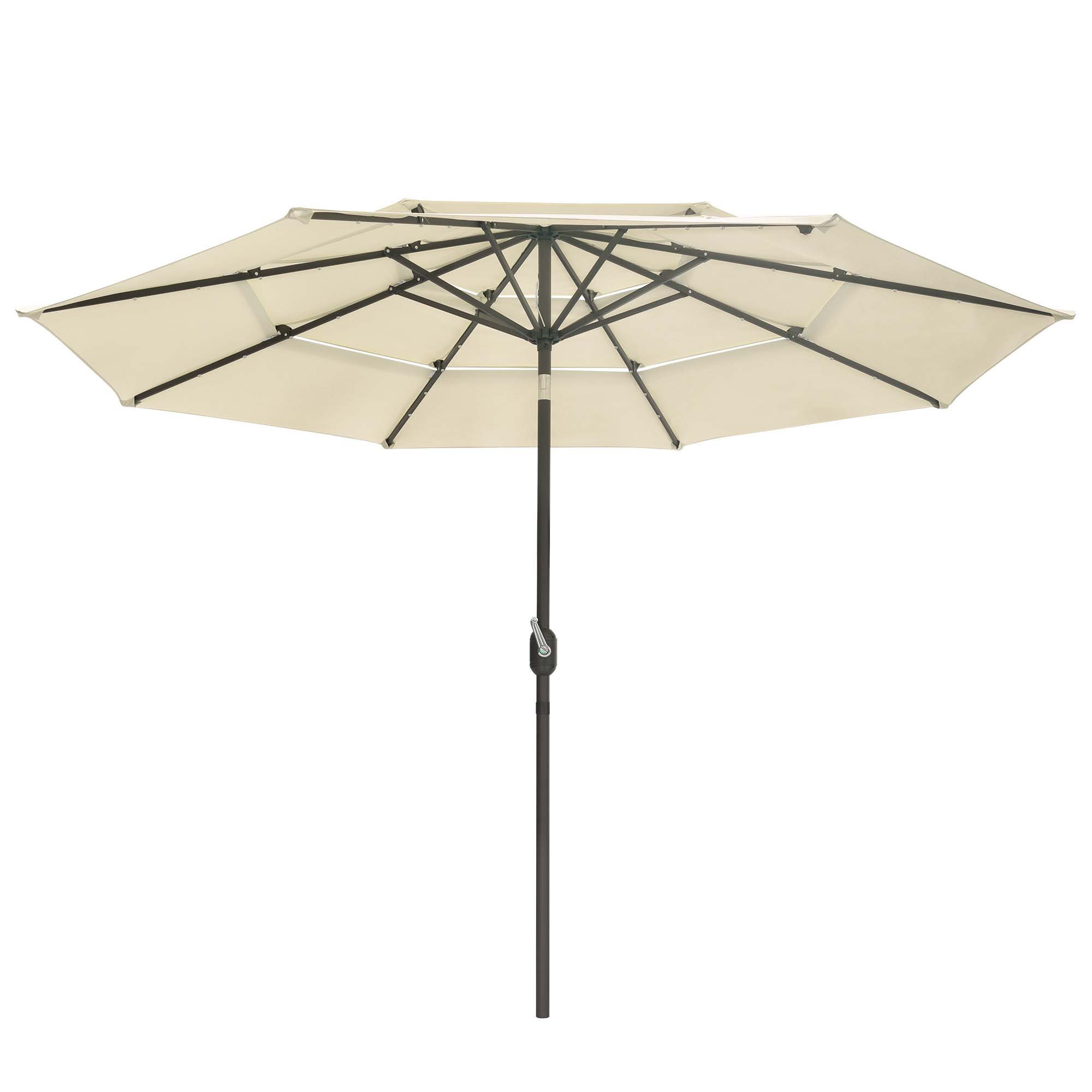 Arlmont & Co. Genter 8'' Square Lighted Beach Sunbrella Umbrella | Wayfair
