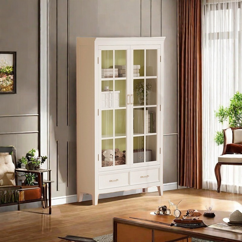 Parttlion American style bookcase with dust proof glass door | Wayfair