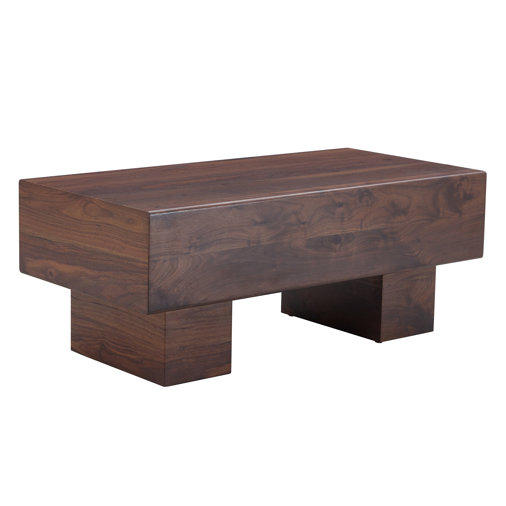 Latitude Run® Sleek Modern MDF Coffee Table with Light Wood Texture ...