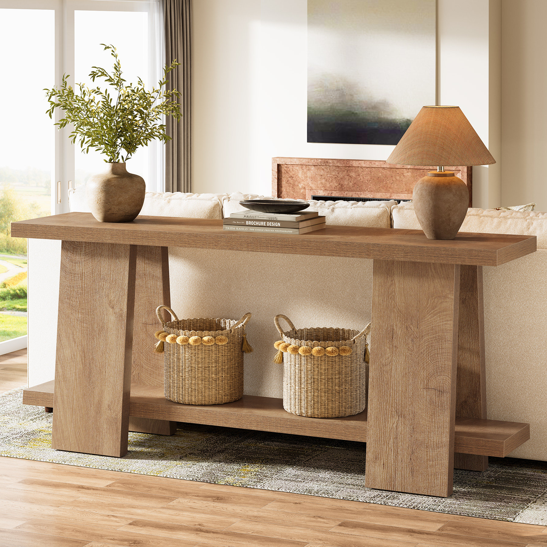 Millwood Pines 70.87" Extra Long Console Table & Reviews | Wayfair