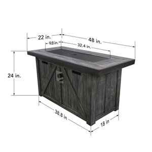 Sunbeam Grange Resin Propane Fire Pit Table | Wayfair