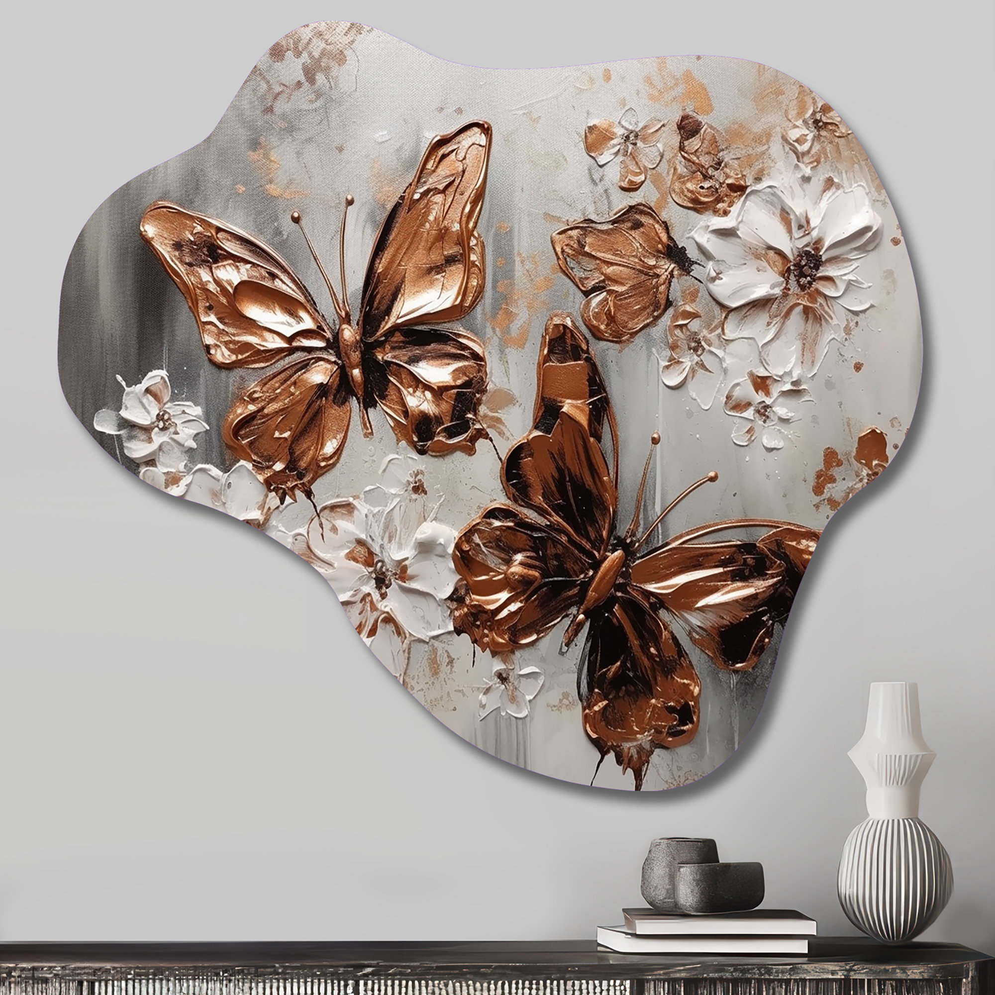 House of Hampton Sculpture en métal rose en forme de nuage avec ailes ...