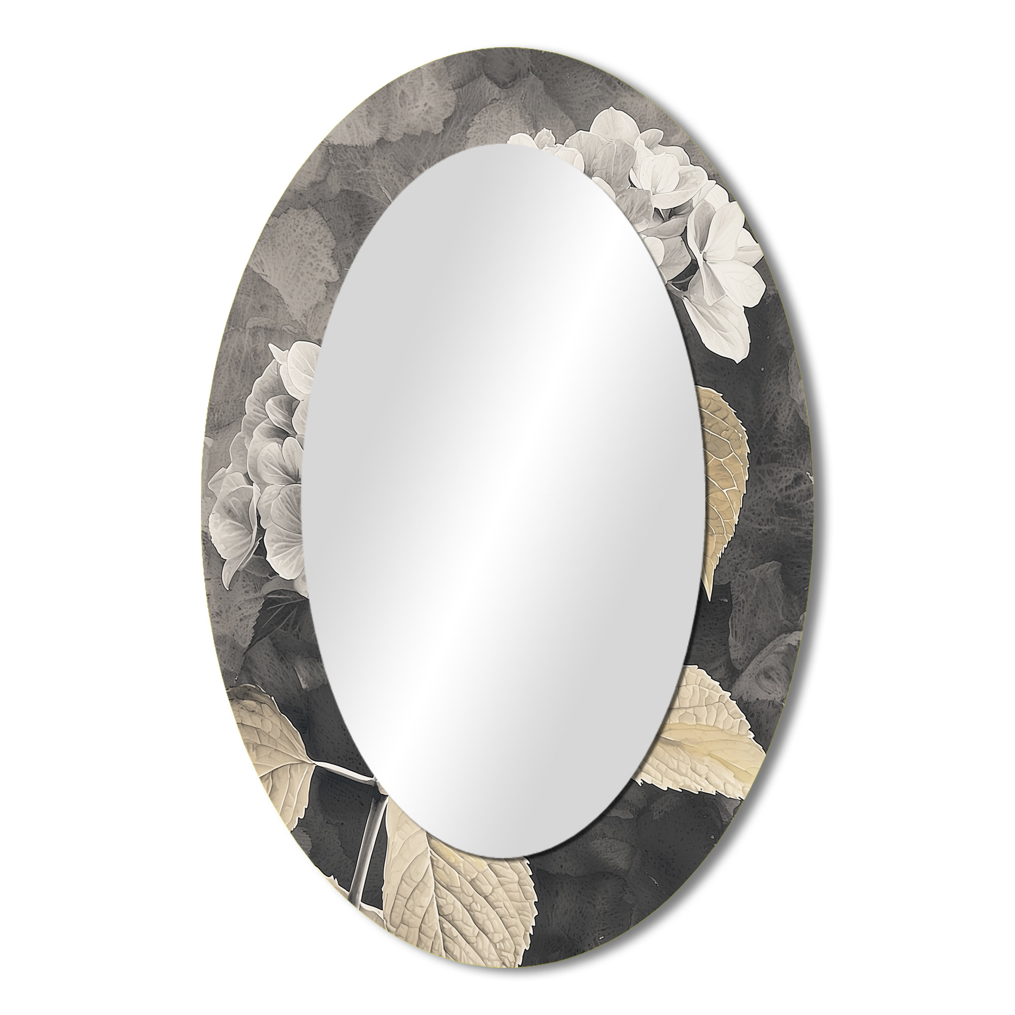 Latitude Run® Vintage Hydrangeas In Winter Highlight II - Large Oval ...