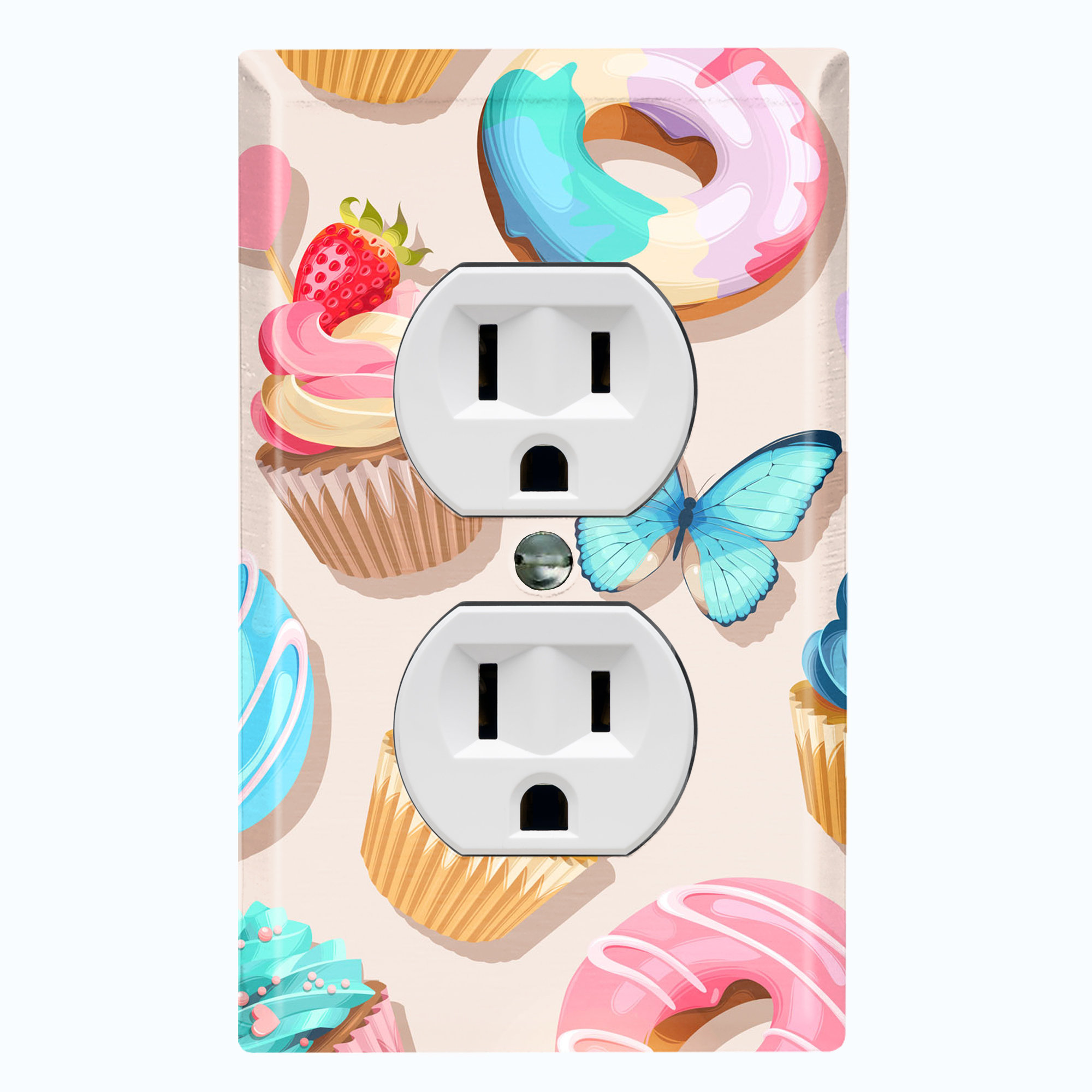 WorldAcc Metal Light Switch Plate Outlet Cover (Assorted Donut Candy ...