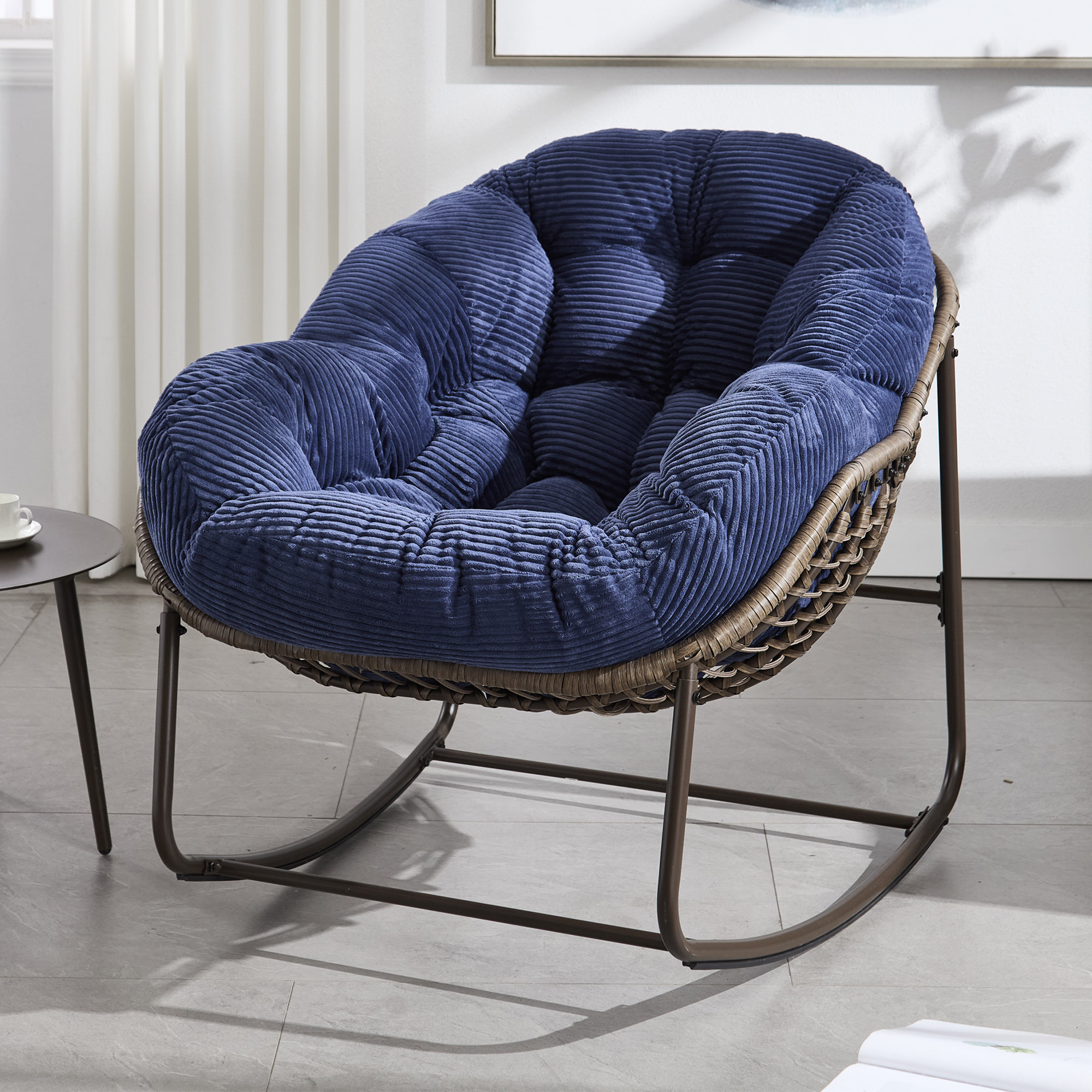 Bayou Breeze Outdoor Padded Cushion Rocker Rocking Chair For Front ...