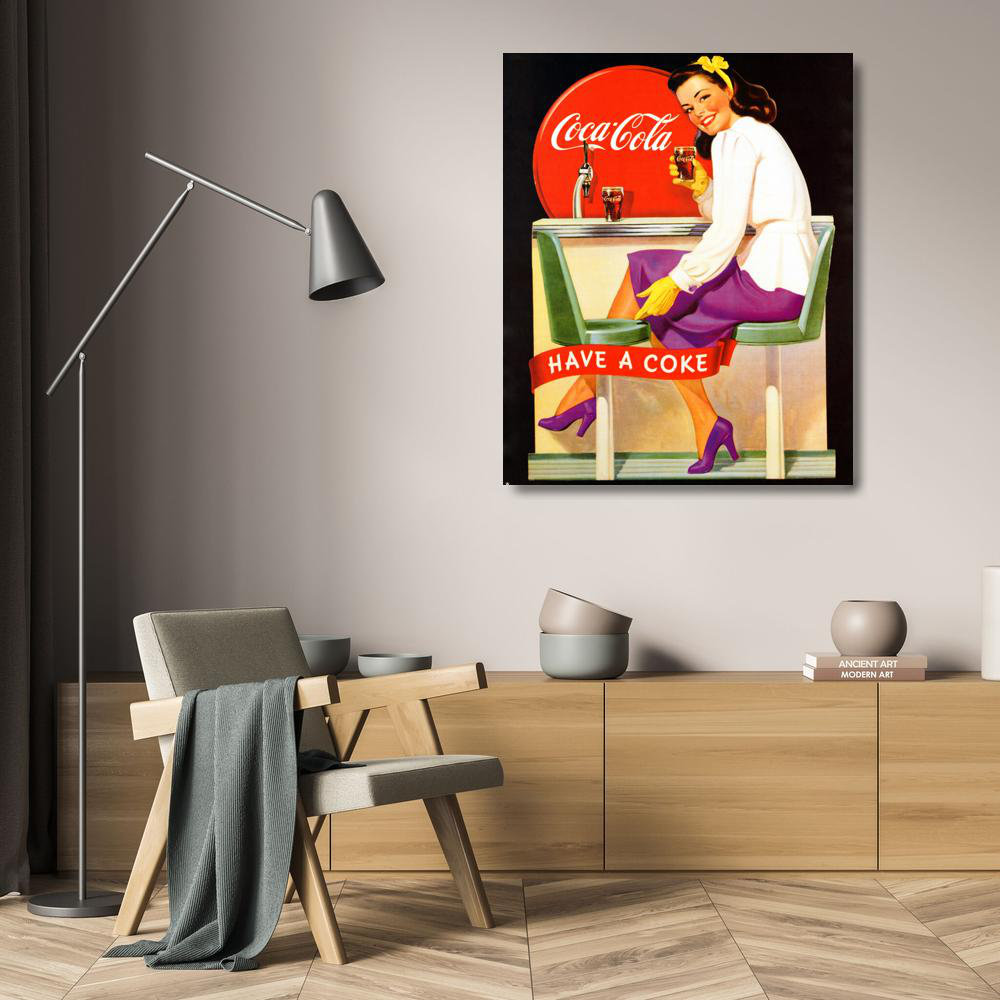 Alcott Hill® Coca-Cola Lady in Purple | Wayfair