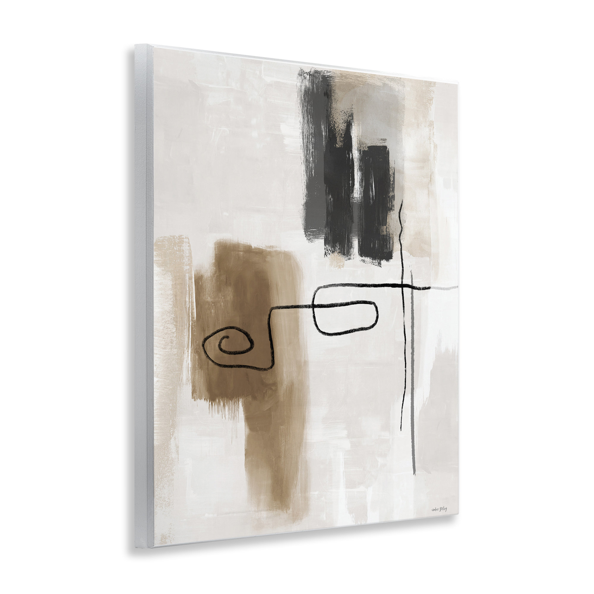 Dakota Fields Flowing Contrast Tan Wall Plaque, design by Amber ...