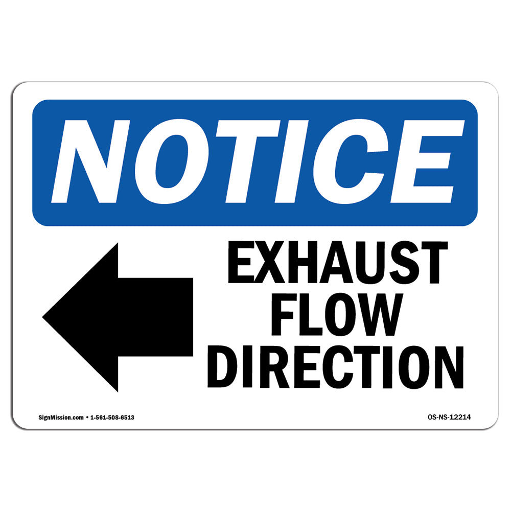 SignMission Exhaust Flow Direction Sign | Wayfair