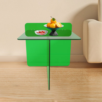 acrylic bedside table green