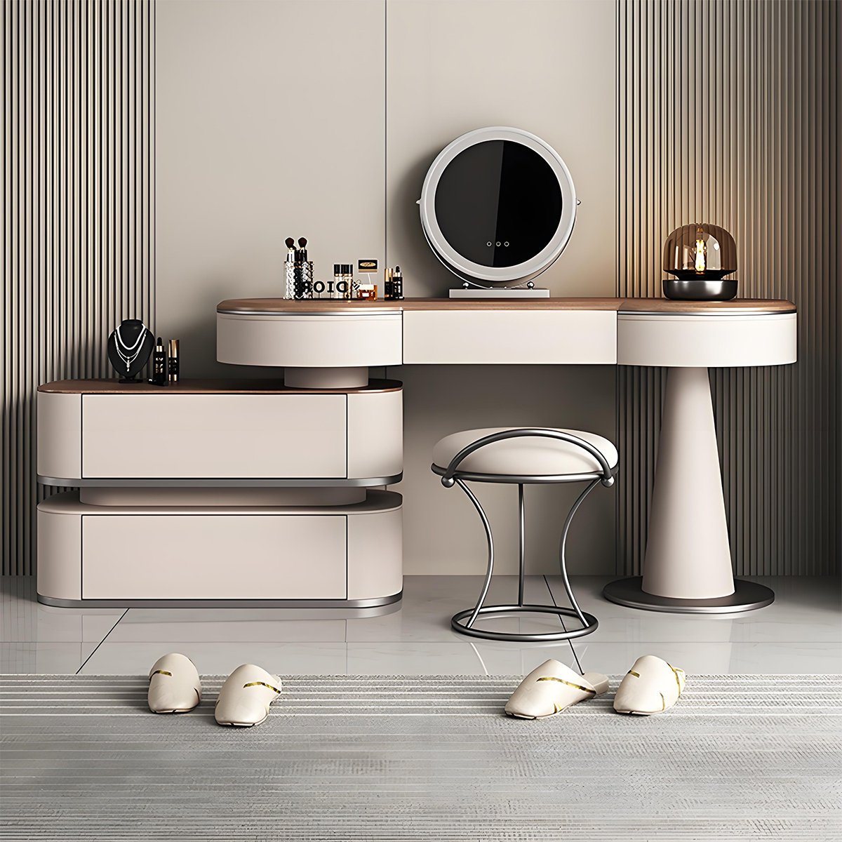 Orren Ellis Modern minimalist high-end storage vanity | Wayfair