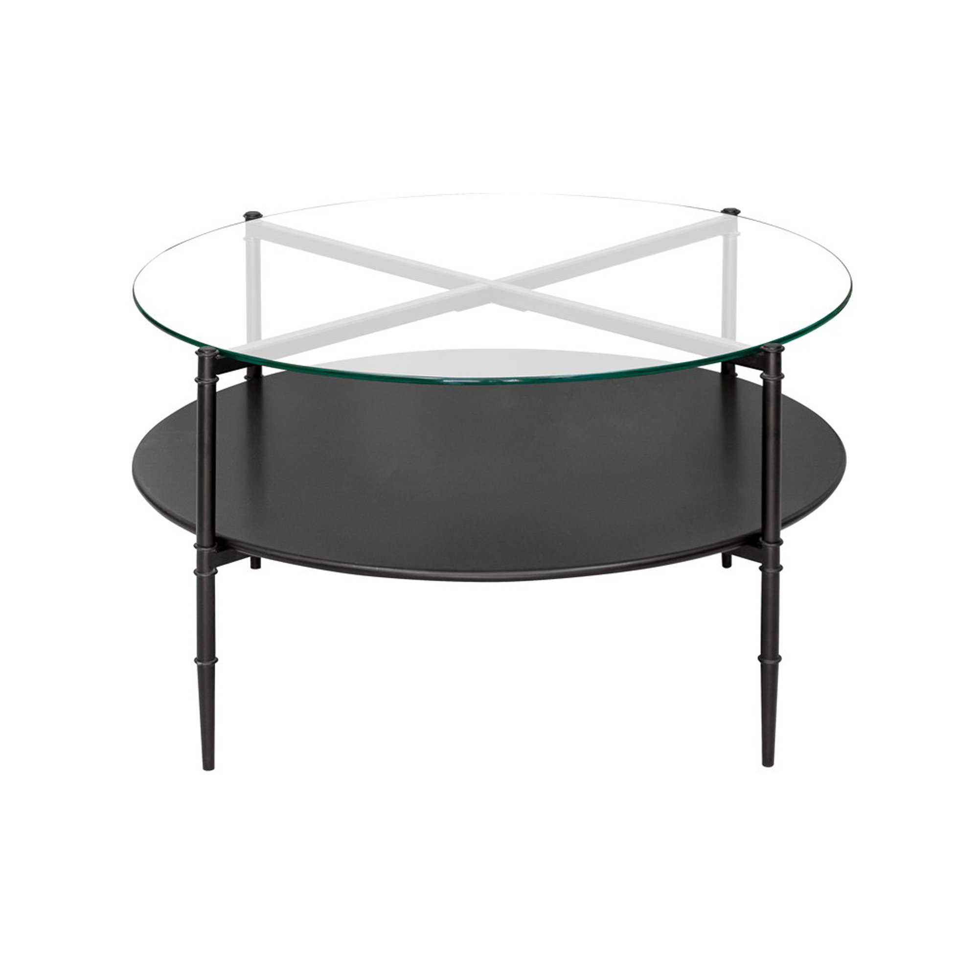 Brayden Studio® Round Coffee Table With Interchangeable Wood And Glass ...