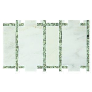 Daltile Lavaliere First Snow Natural Stone Mosaic Wall Tile | Wayfair