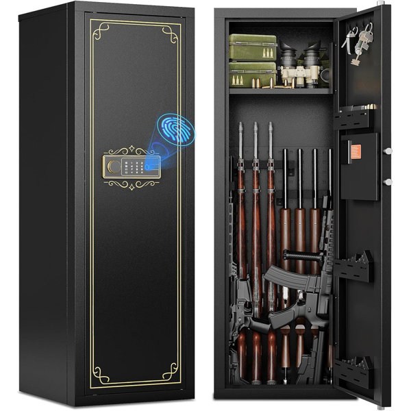 Kaer 10-12 Gun Safe For Rifles And Pistols Biometric Gun Cabinet For ...