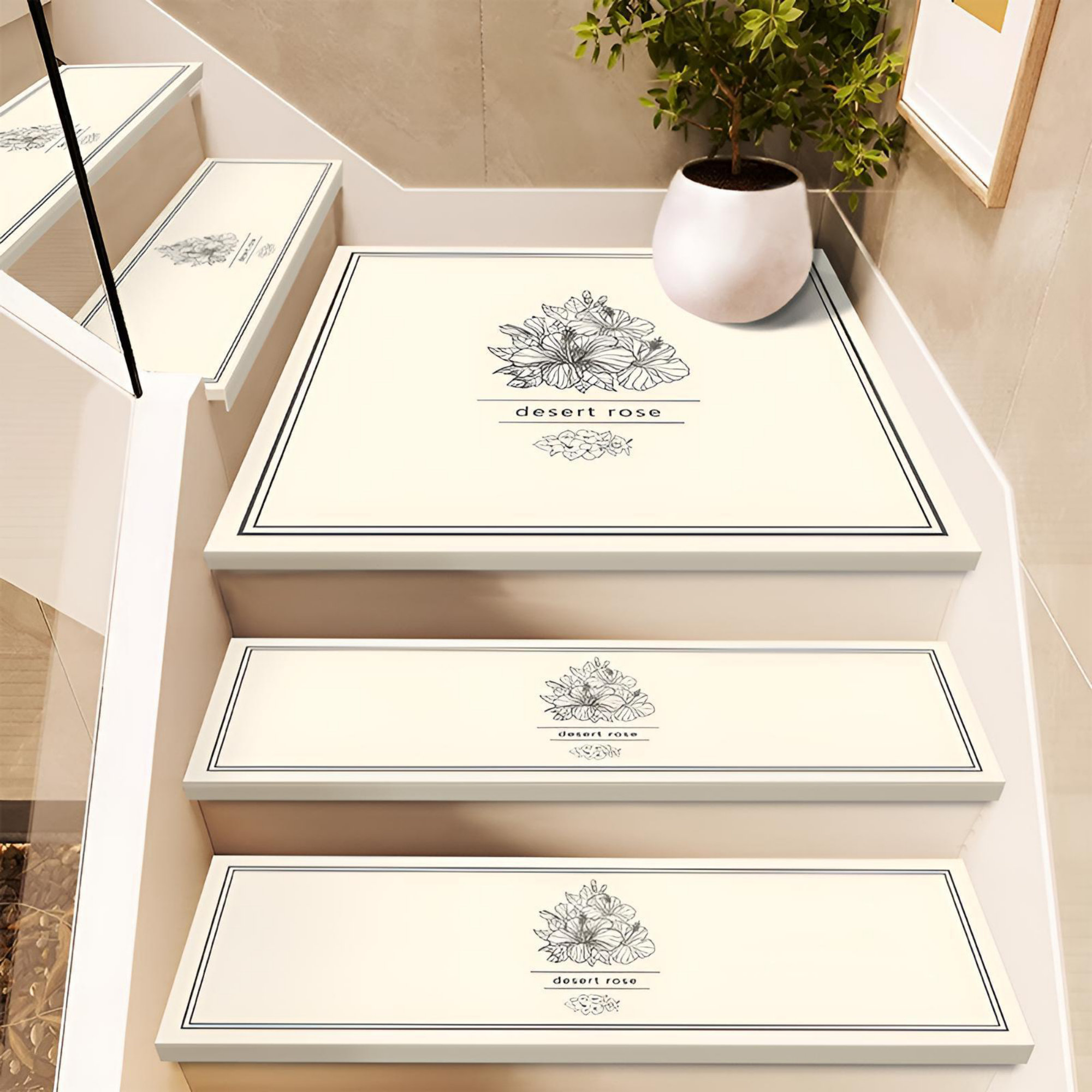 Infinity Luxury Self-Adhesive Non-Slip Stair Treads For Home Silent ...