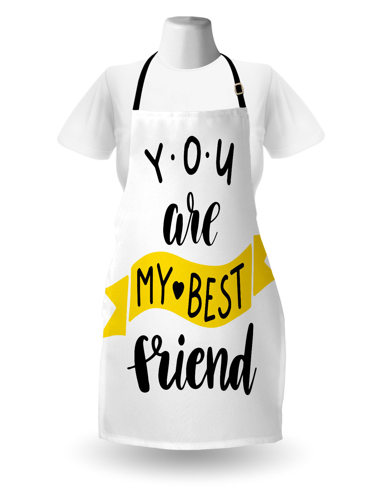 Bungalow Rose Best Friend Apron Unisex Buddy Motivation Art Adult Size ...