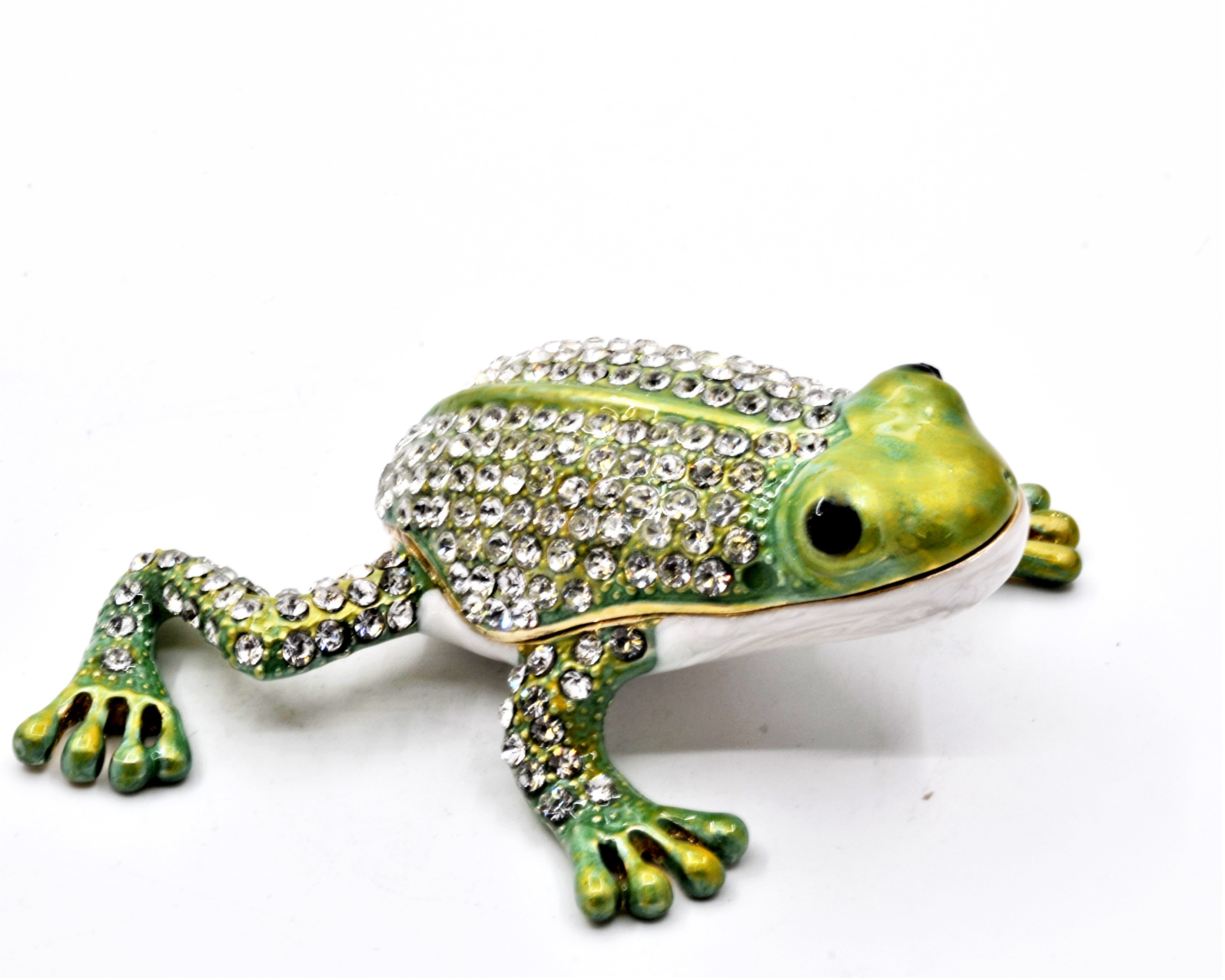 Bayou Breeze All Jeweled Leaping Frog Decorative Box | Wayfair