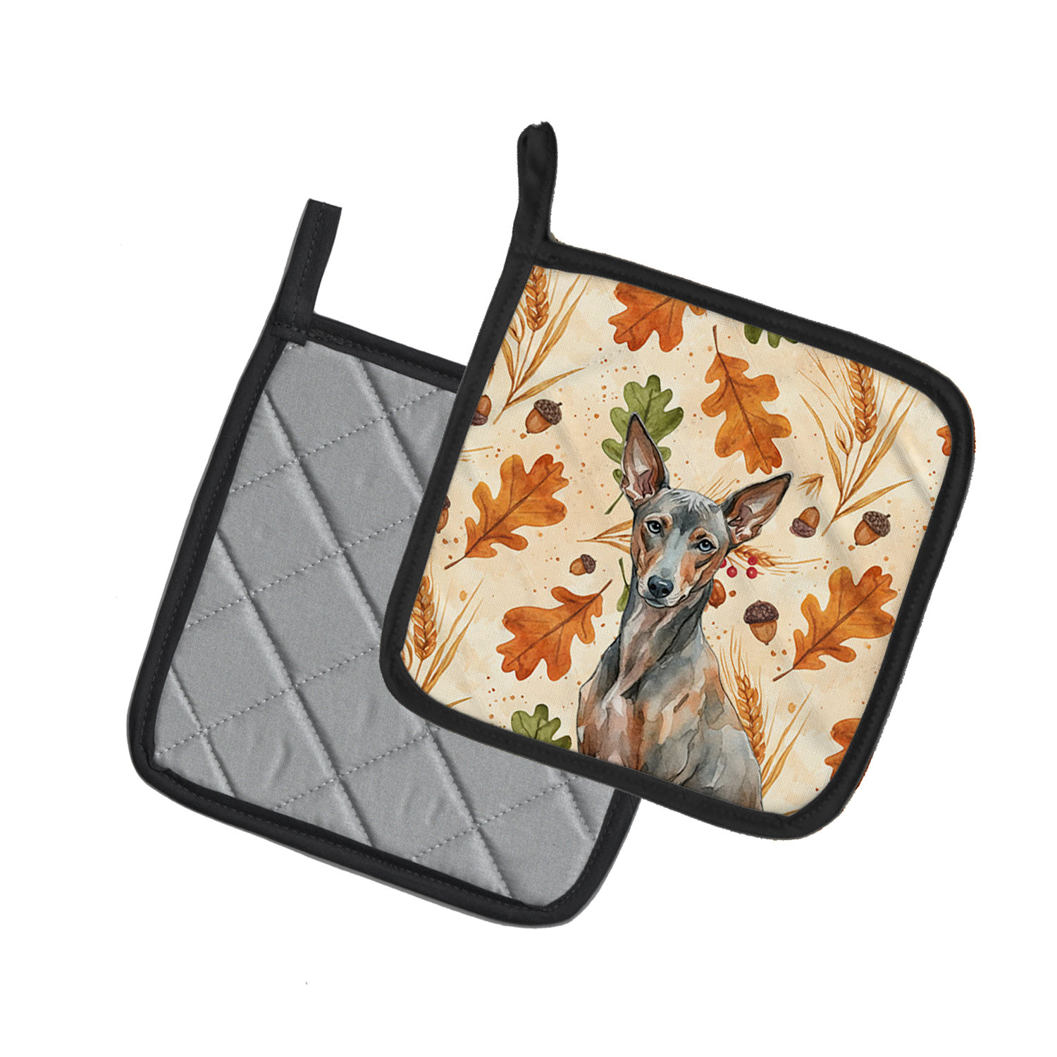 Caroline's Treasures Xoloitzcuintli Heirloom Fall Pair of Pot Holders ...
