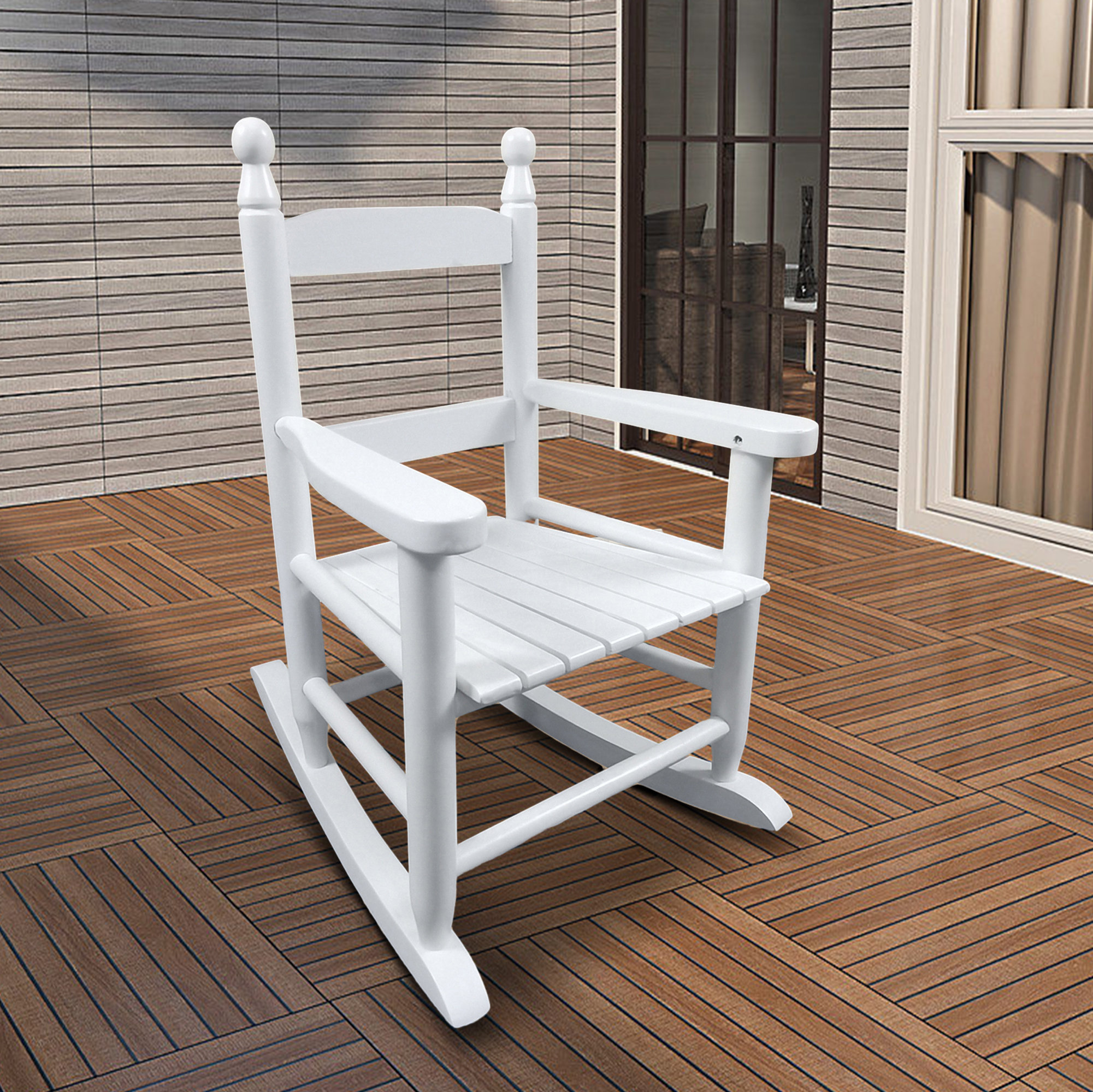 August Grove® Avtej Solid Wood Rocking Chair | Wayfair