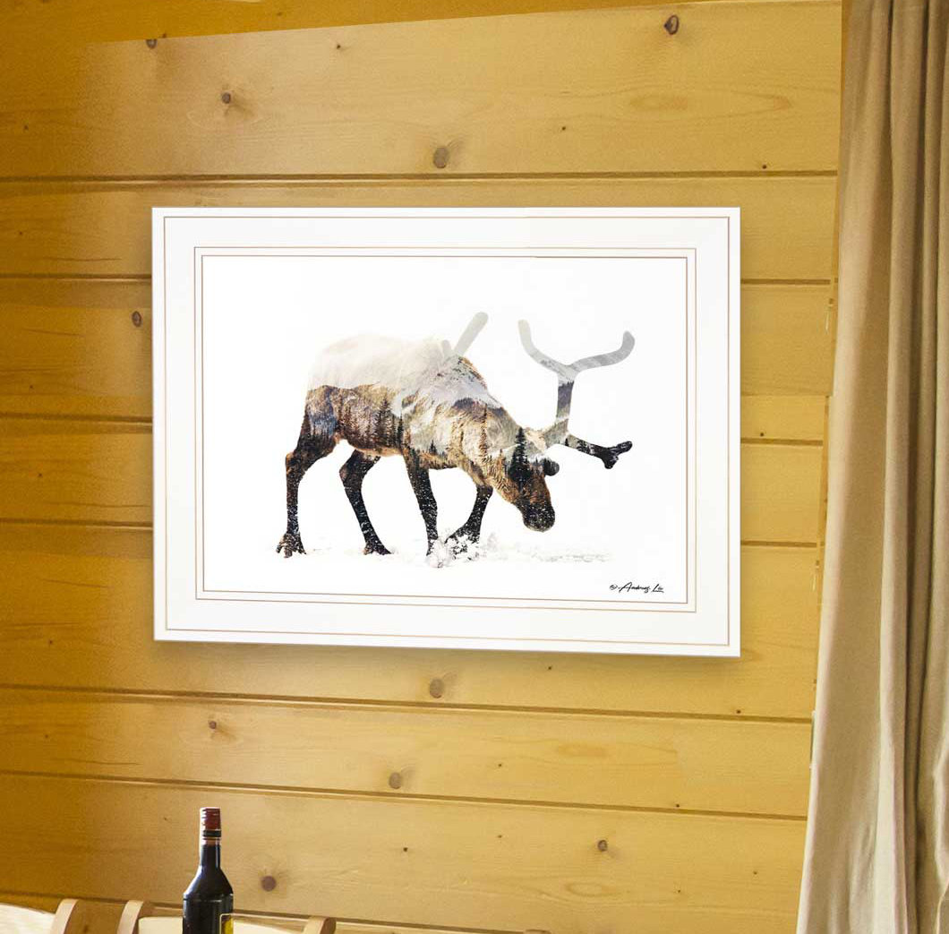 Loon Peak Arctic Reindeer Framed Wall Art for Living Room, Home Wall ...