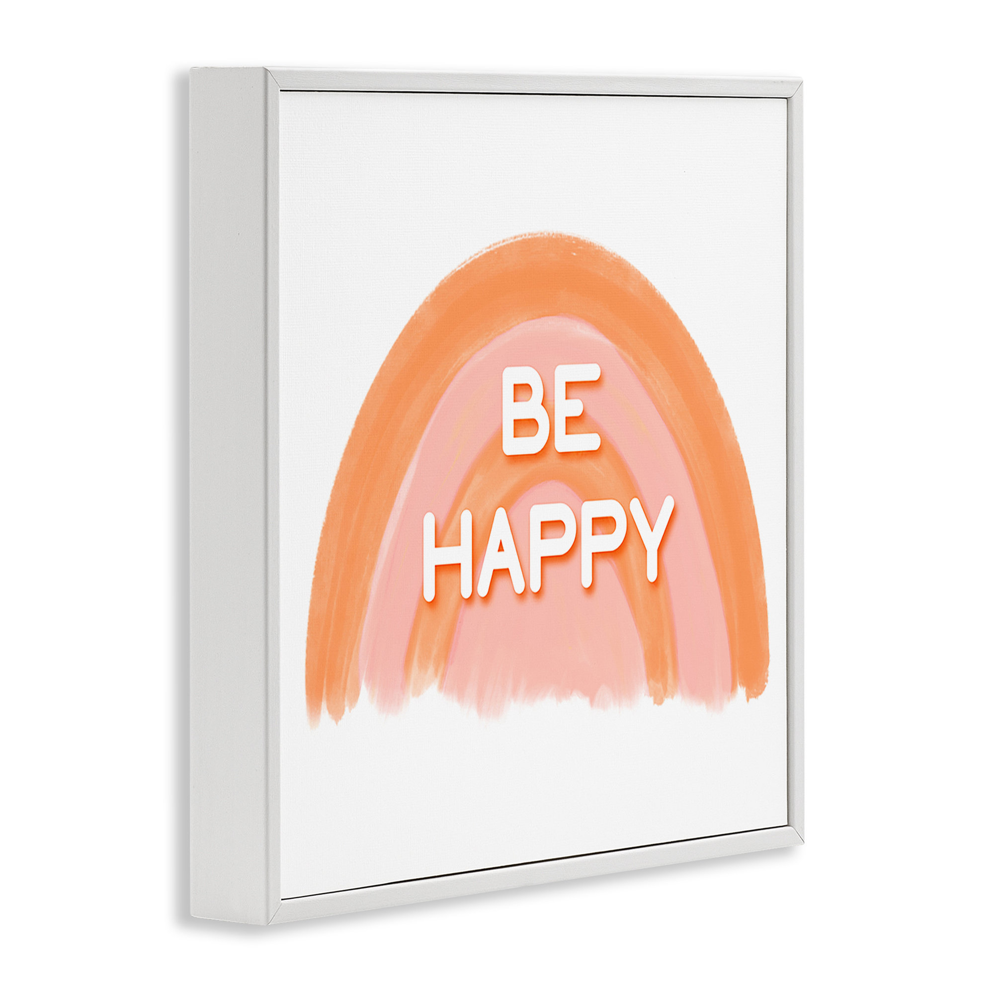 Ebern Designs Orange Be Happy Giclee Art by Amber Clarkson | Wayfair