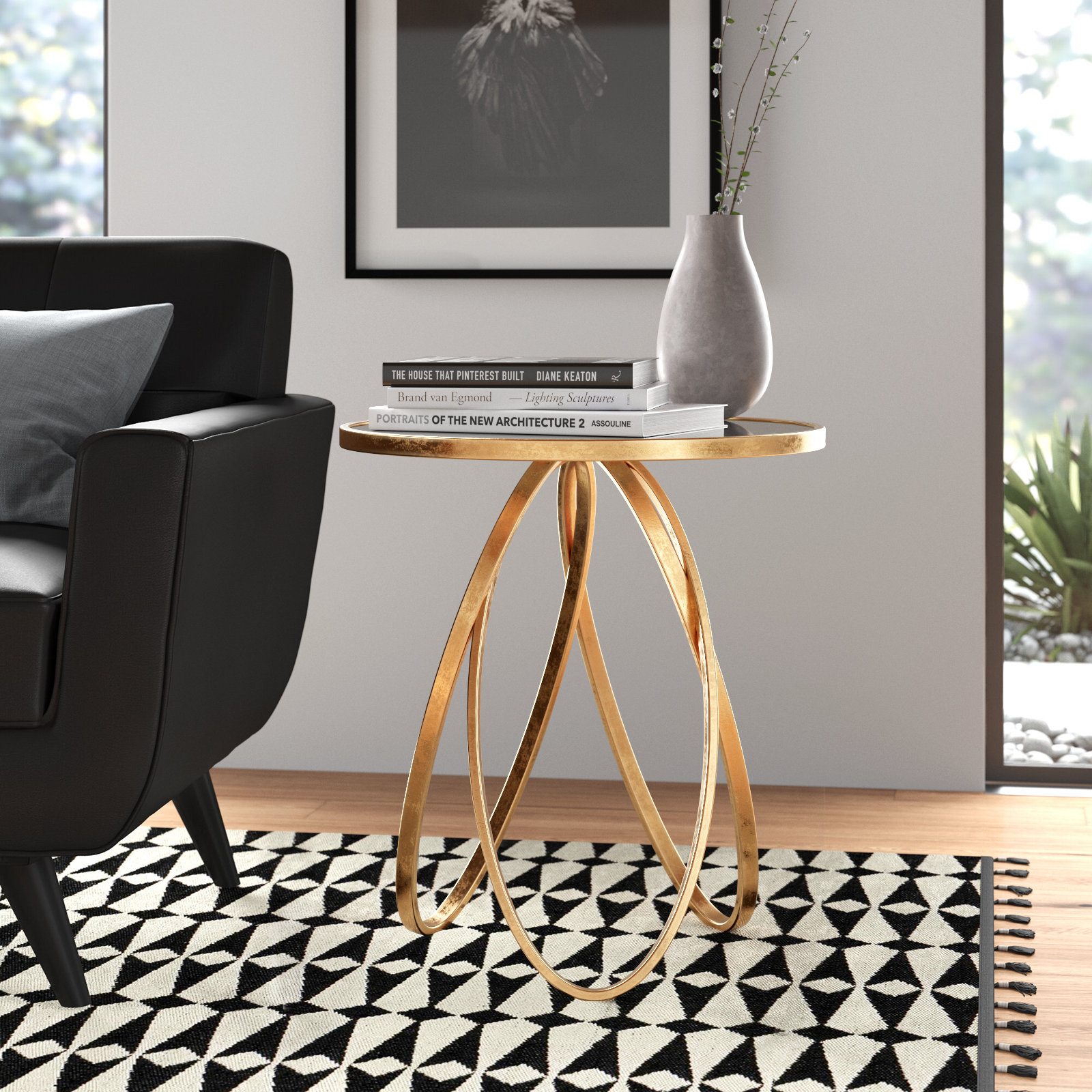 Willa Arlo Interiors Grassingt Mirrored Glass Top End Table & Reviews ...