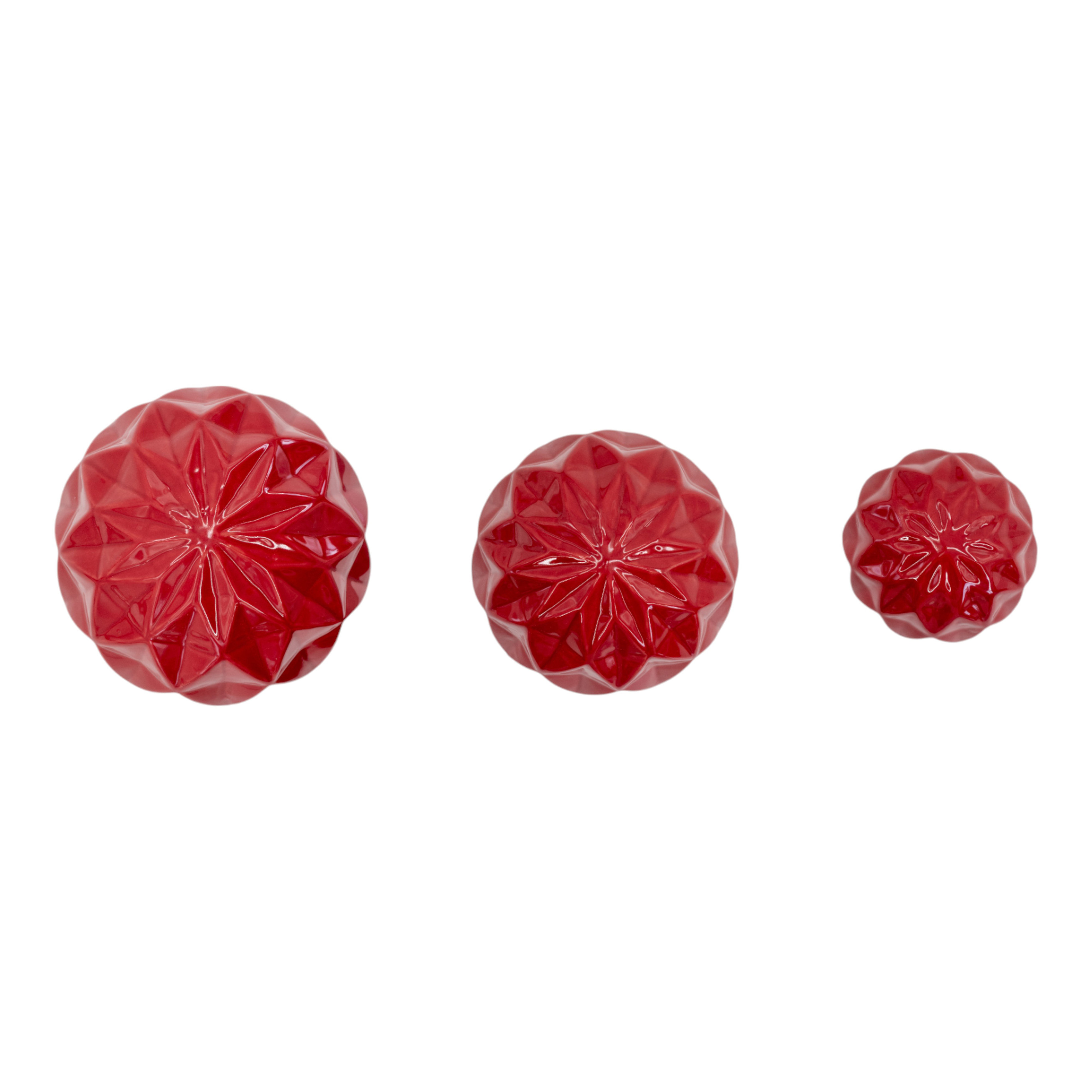 Red Barrel Studio® 3-Pieces 4/5/6" Varena Red Decor Balls | Wayfair