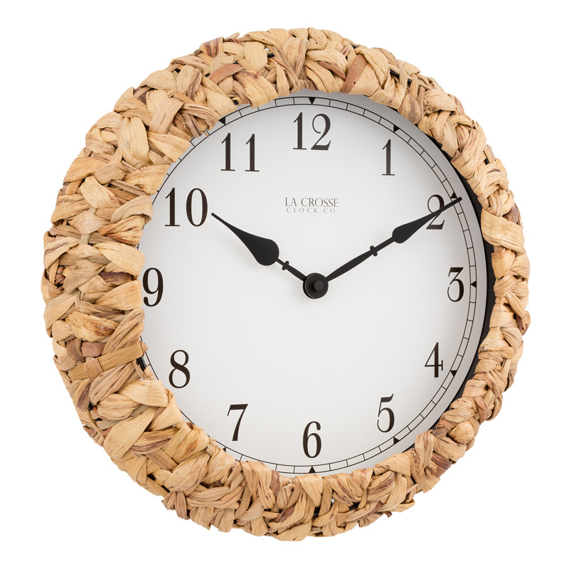 La Crosse Technology 14'' Palm Leaf Quartz Wall Clock | Wayfair