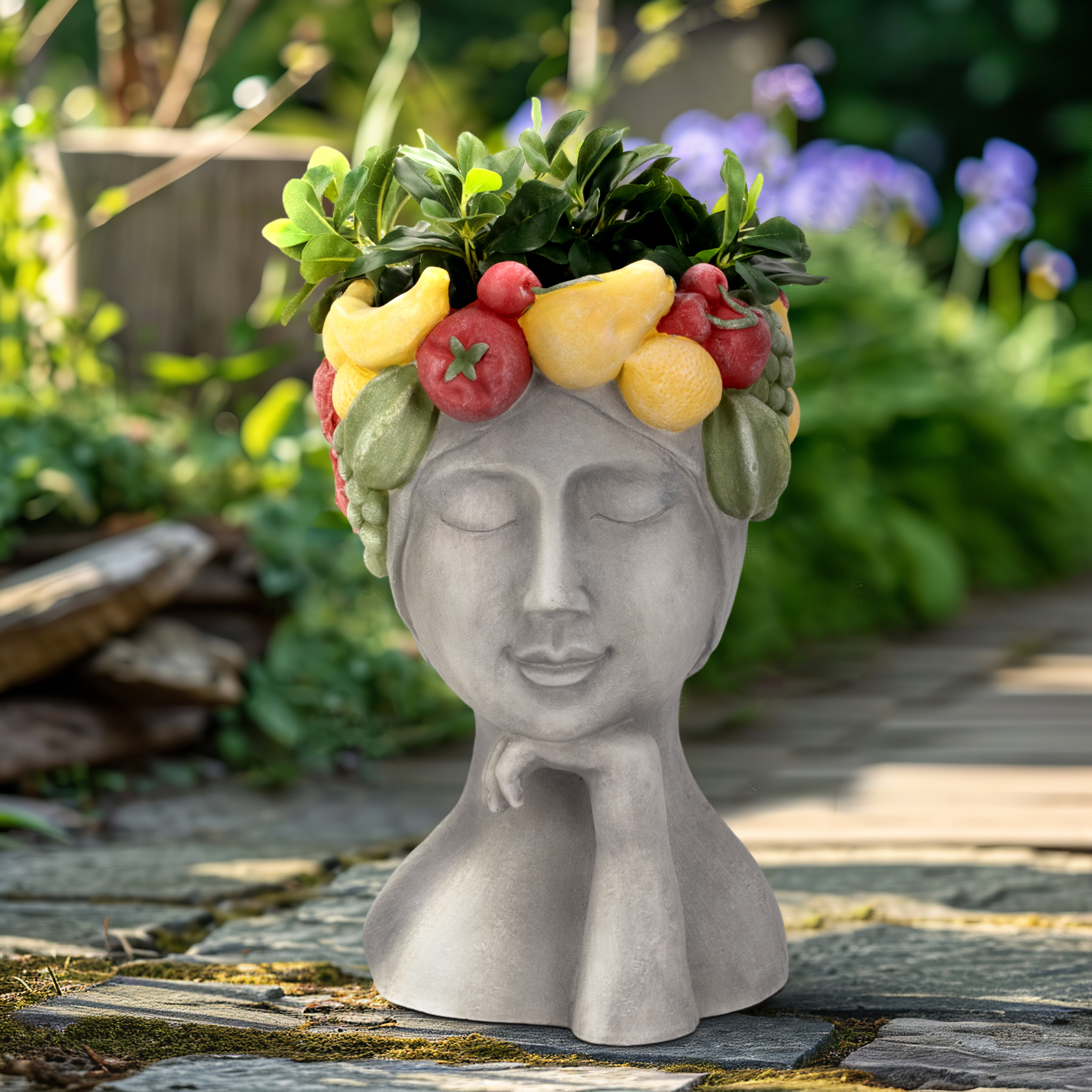 Bungalow Rose Unique Bust Style Outdoor Planter for Garden or Patio ...