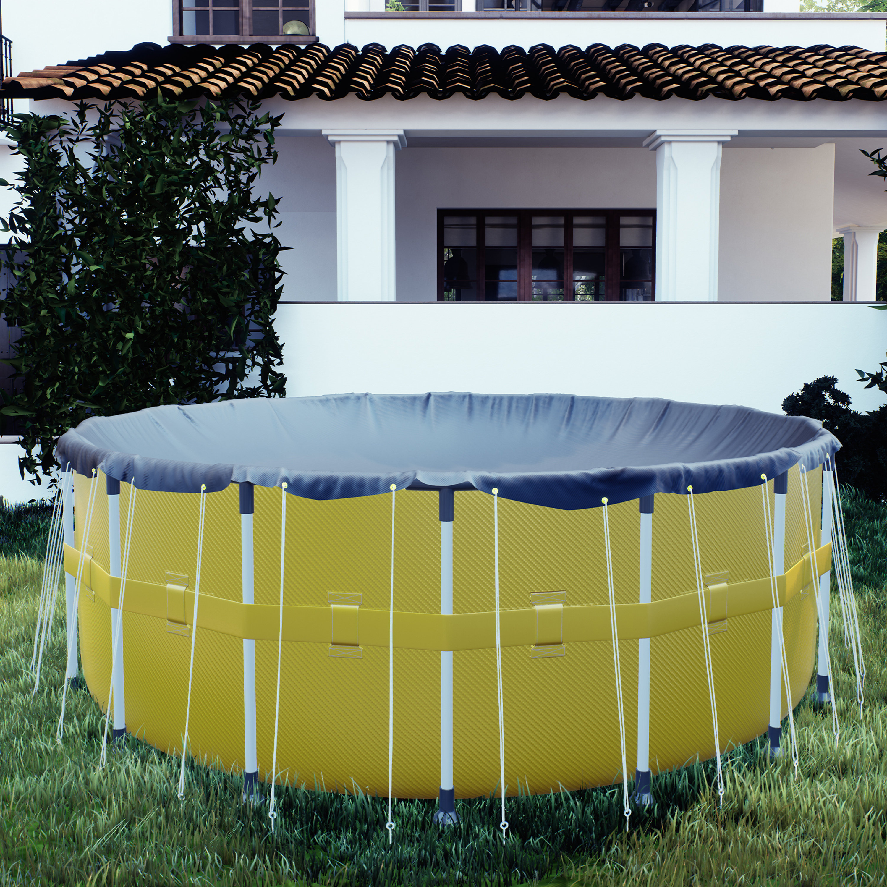 Royal Shade Premium Round Blue Winter Swimming Pool Cover Tarp ...