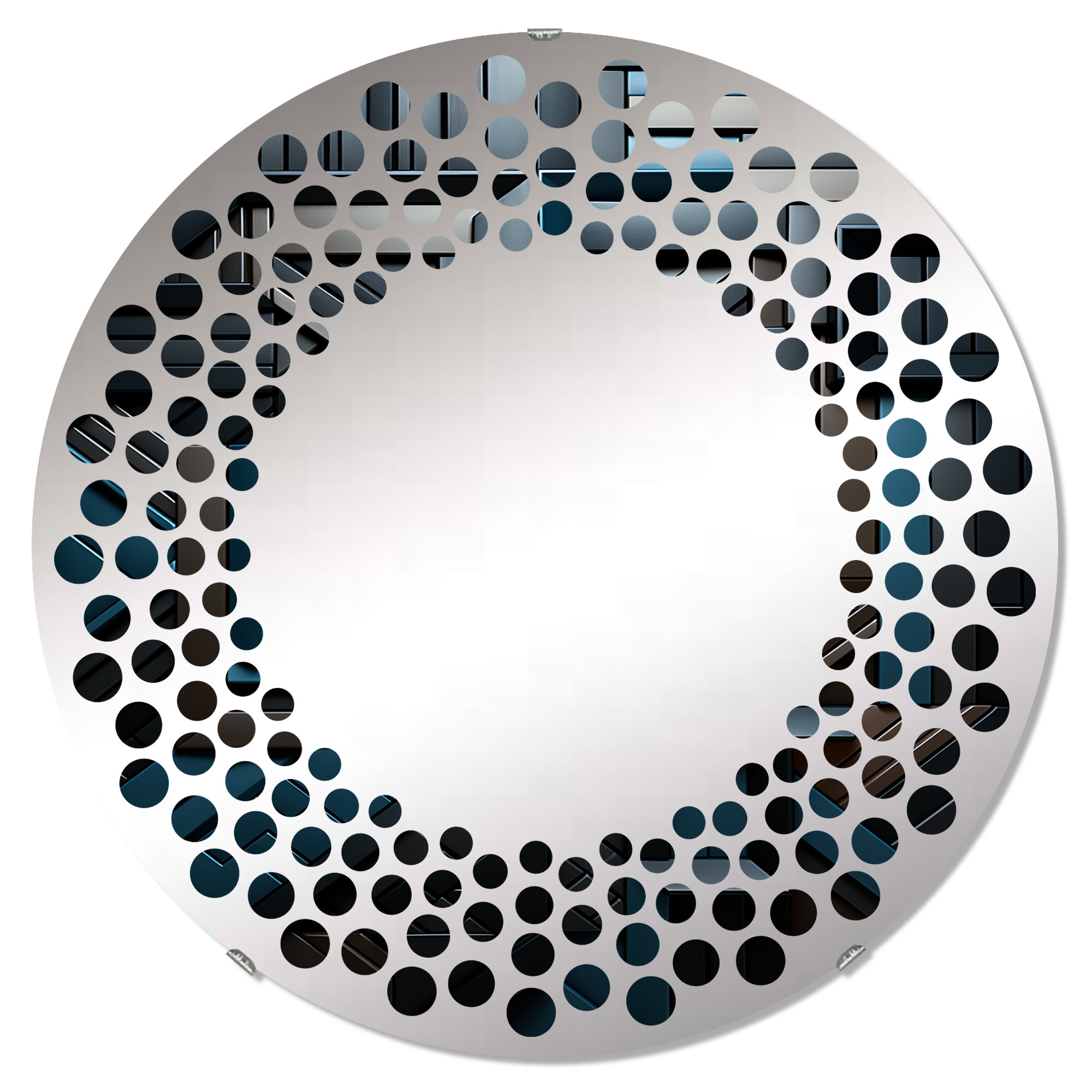 East Urban Home Onyx Opulence Vector - Polka Dot Wall Mirror MIR105943 ...