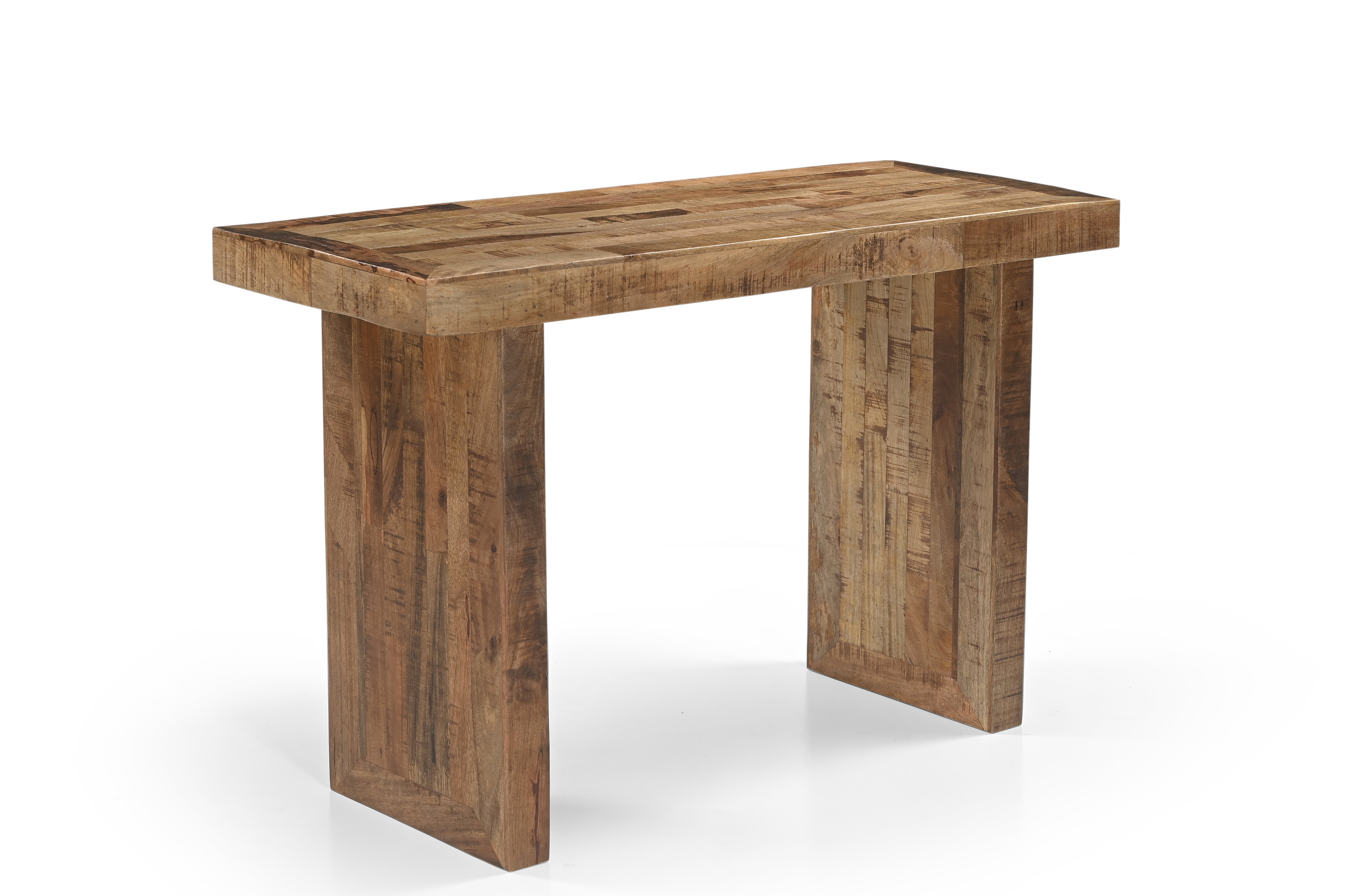 Loon Peak® MacLure Rustic Solid Wood Console Table with Simple Block ...