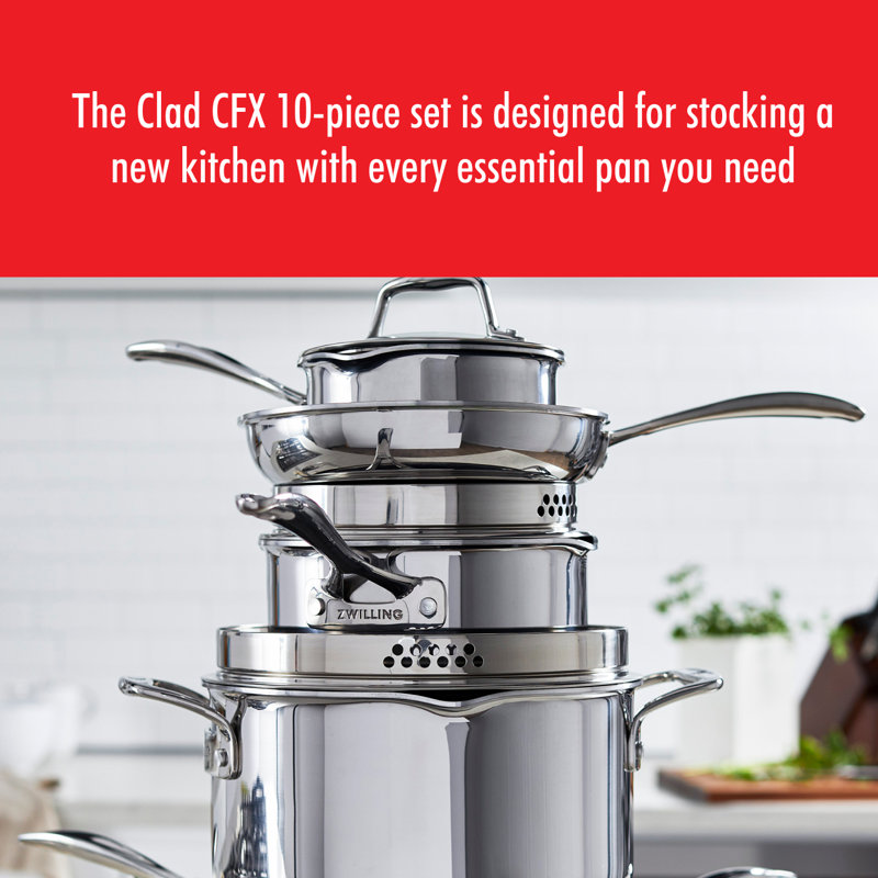ZWILLING J.A. Henckels Zwilling Clad CFX 10-piece Stainless Steel ...