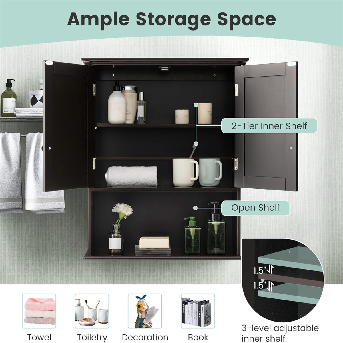 Winston Porter Kajana Wall Bathroom Cabinet & Reviews | Wayfair