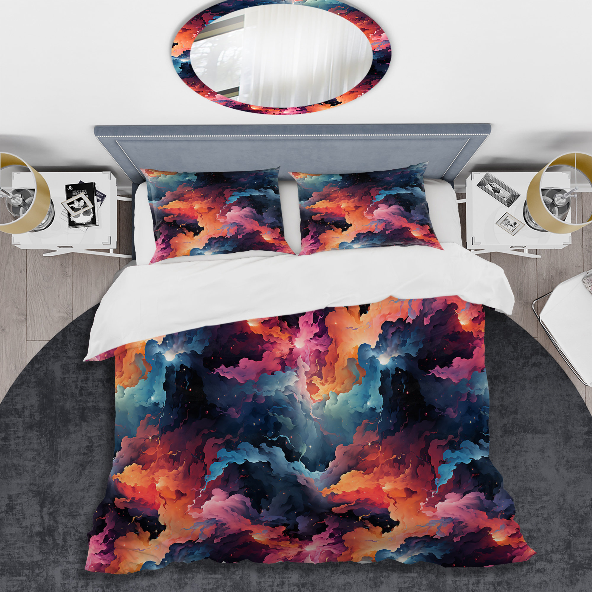 Design Art Cosmic Camo Odysee - Abstract Duvet Cover Set - Microfiber ...