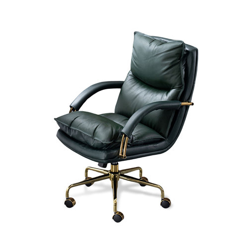Genuine Leather Office Chairs You'll Love | Wayfair