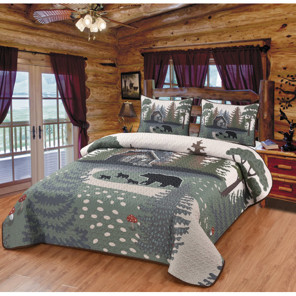 De Leon Collections Whisper Trail Black Bear Boho Nature Lodge Cabin ...