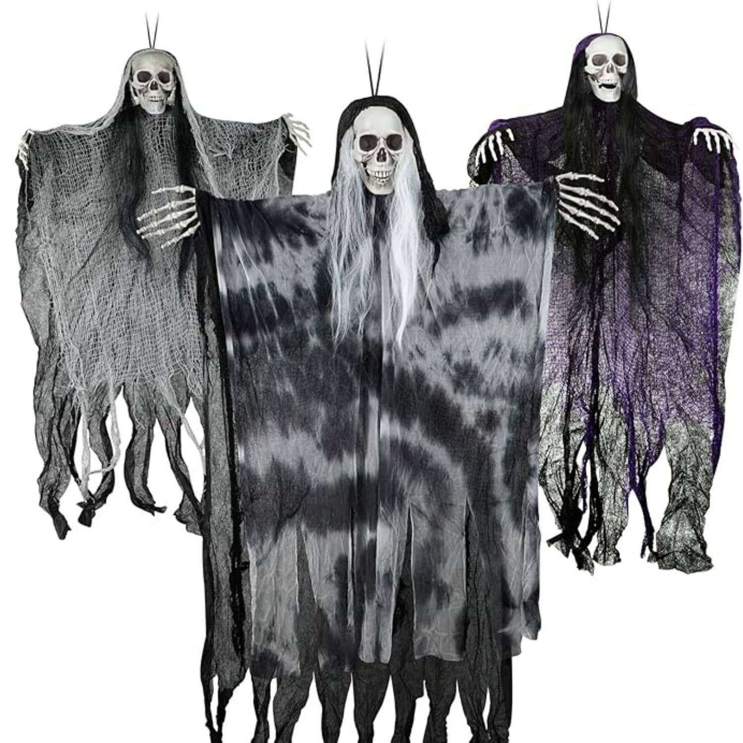 The Holiday Aisle® 3 Pack Hanging Grim Reapers for Halloween. - Wayfair ...
