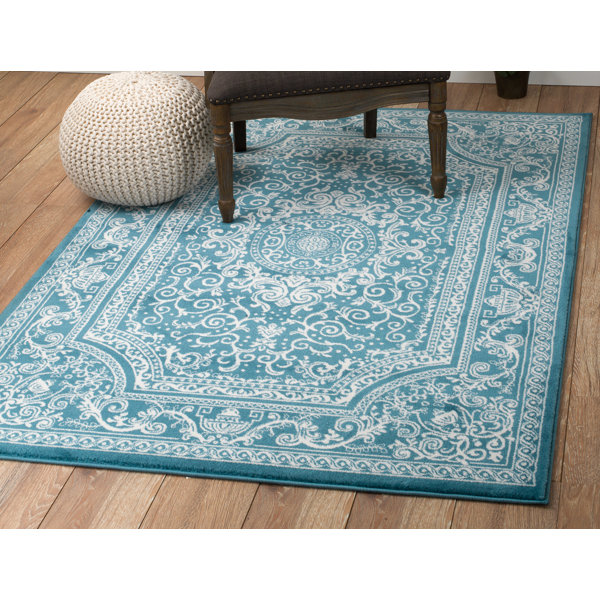 Charlton Home® Mastin Oriental Cobalt Blue Area Rug & Reviews | Wayfair