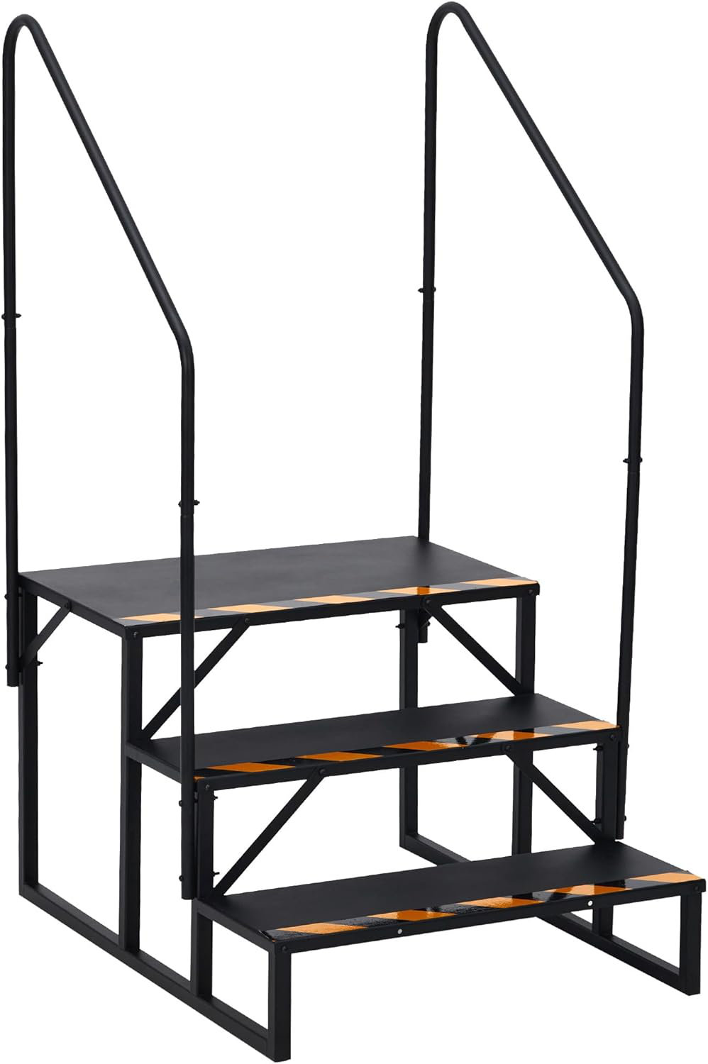 Latitude Run® 2-Step RV Stairs with Handrail, Portable Camper Steps for ...