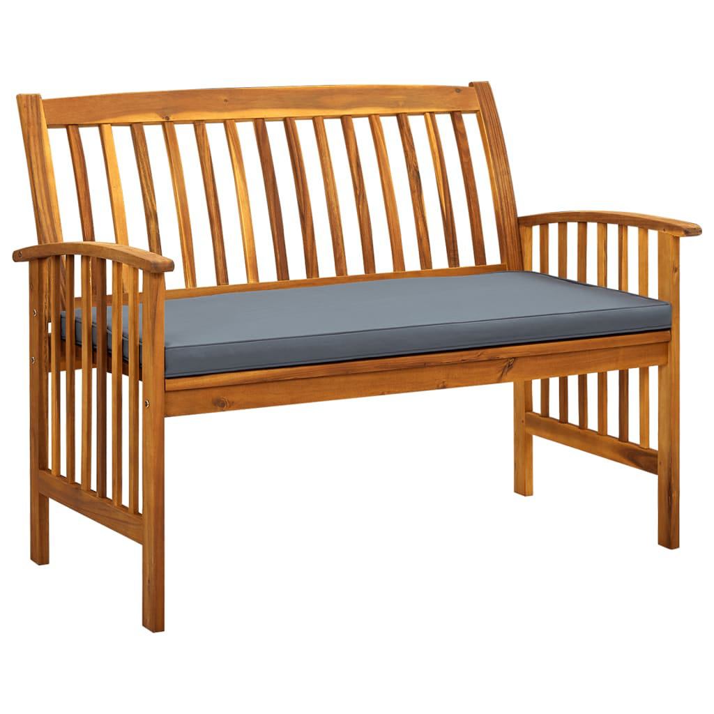 Wade Logan Outdoor Patio Bench Garden Park Bench with Cushion Solid ...